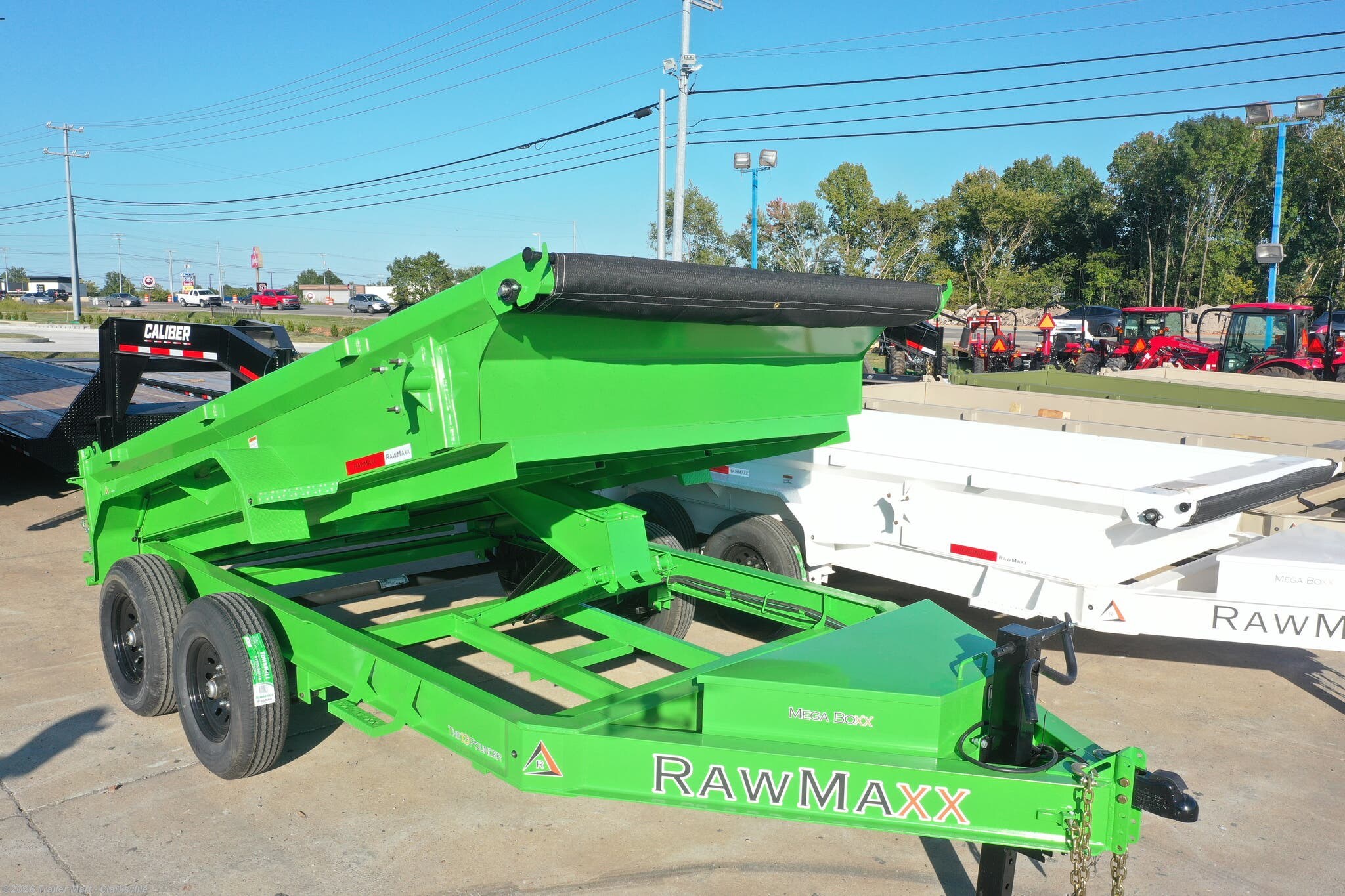 2024 RawMaxx 7x12 7Ton Dump Trailer jacks, tarp, spreader gate