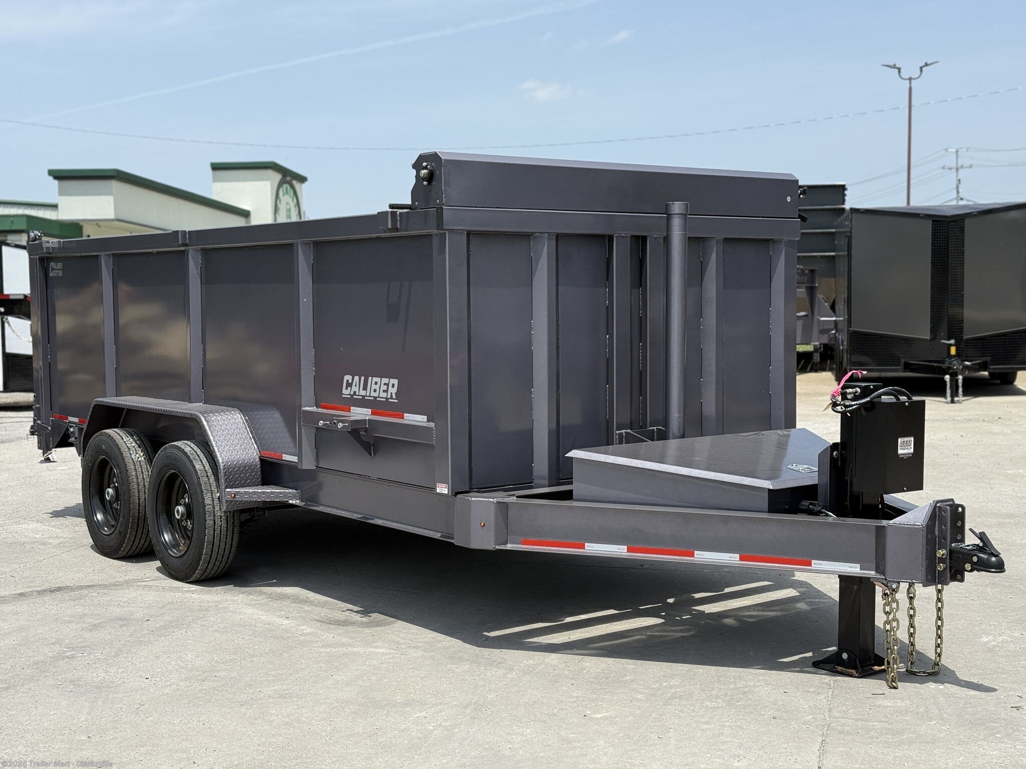7x16 Dump Trailer for sale | New Caliber 7x16 High Side Telescopic Dump ...