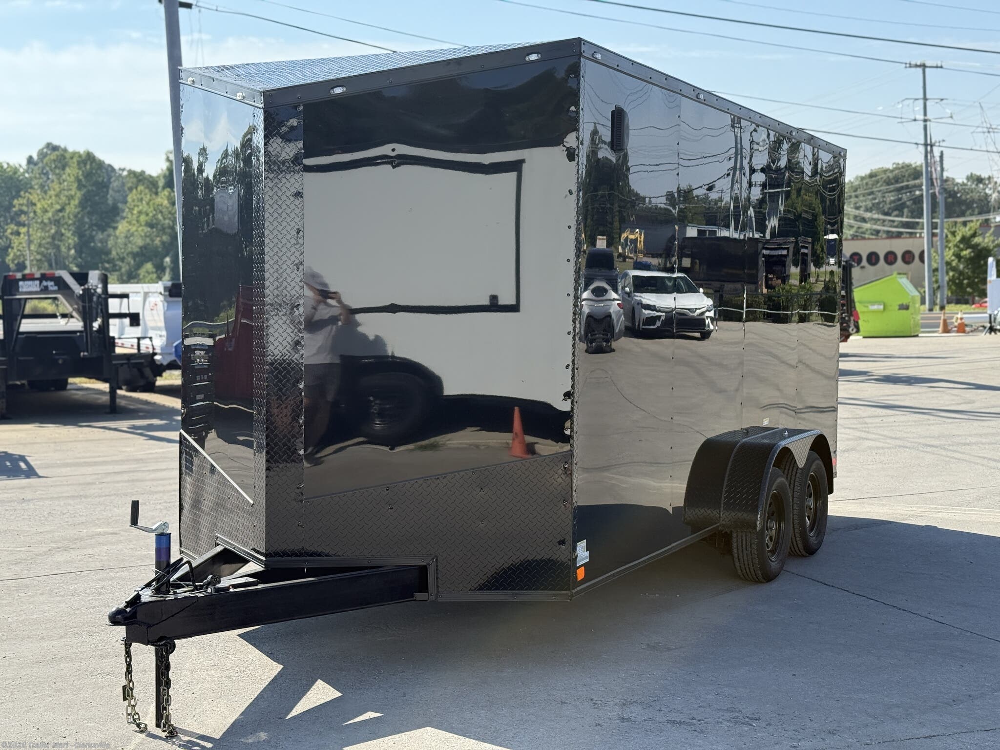 7x16 Cargo Trailer for sale | New Seed Cargo 7'3" Interior 16' Enclosed | TrailersUSA