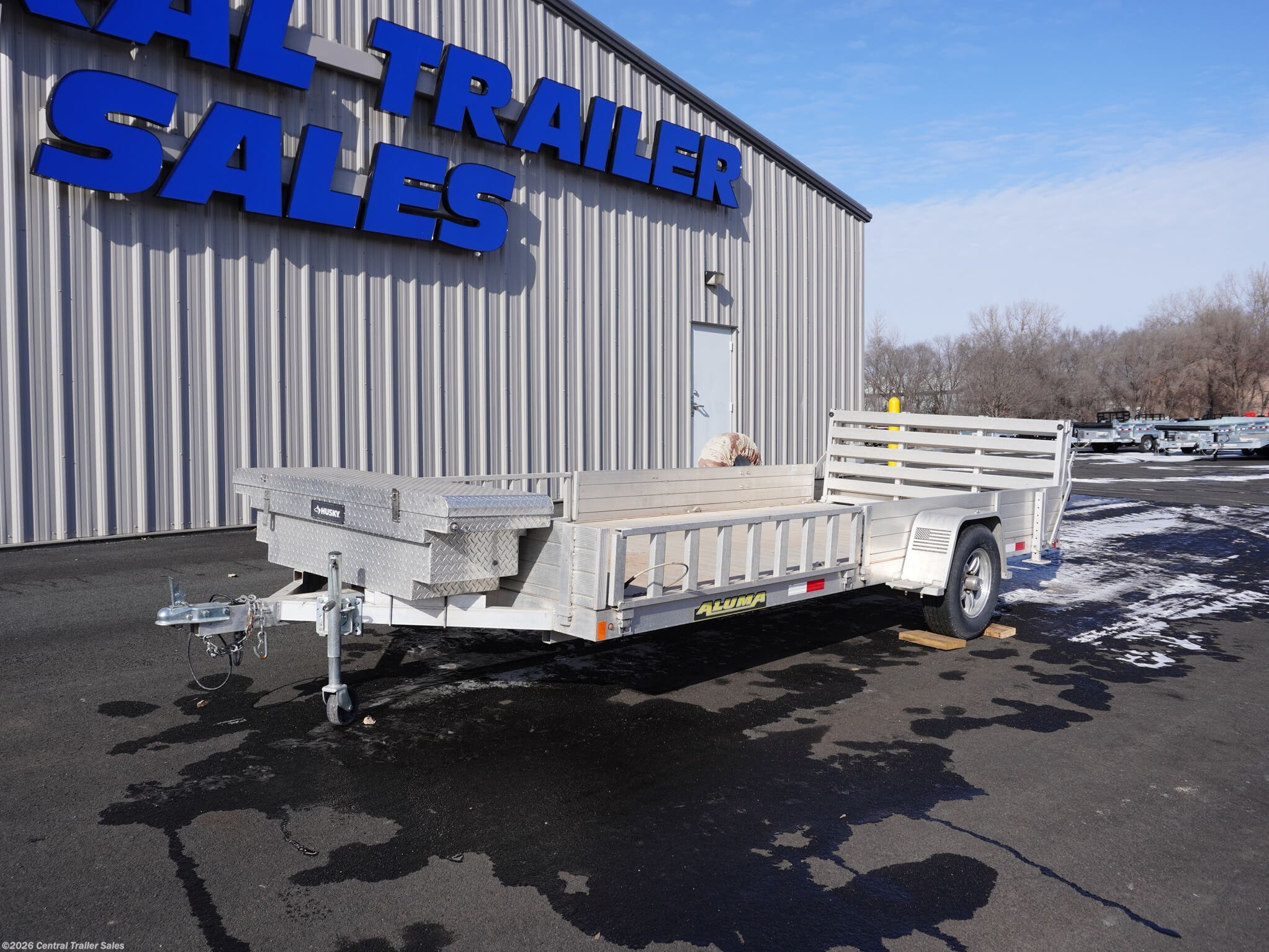 2019 Aluma 8115S-R-BT 81"x15' Aluminum Utility Trailer W/ATV Side Ramps