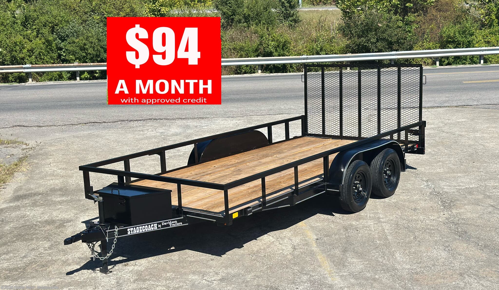 2025 Davidson Trailers 7X16 Tandem Axle open utility trailer