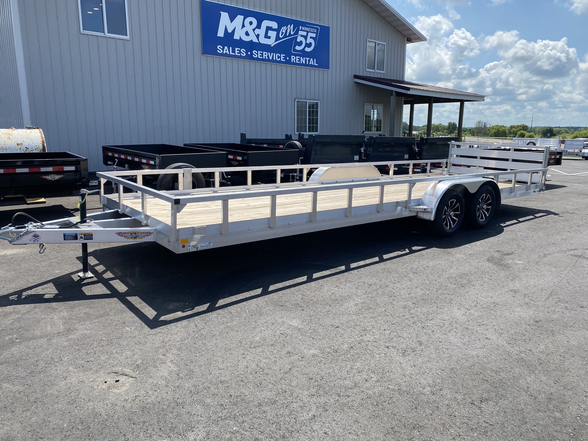 2025 H&H 82X24 7K ALUMINUM RAIL SIDE UTILITY TRAILER