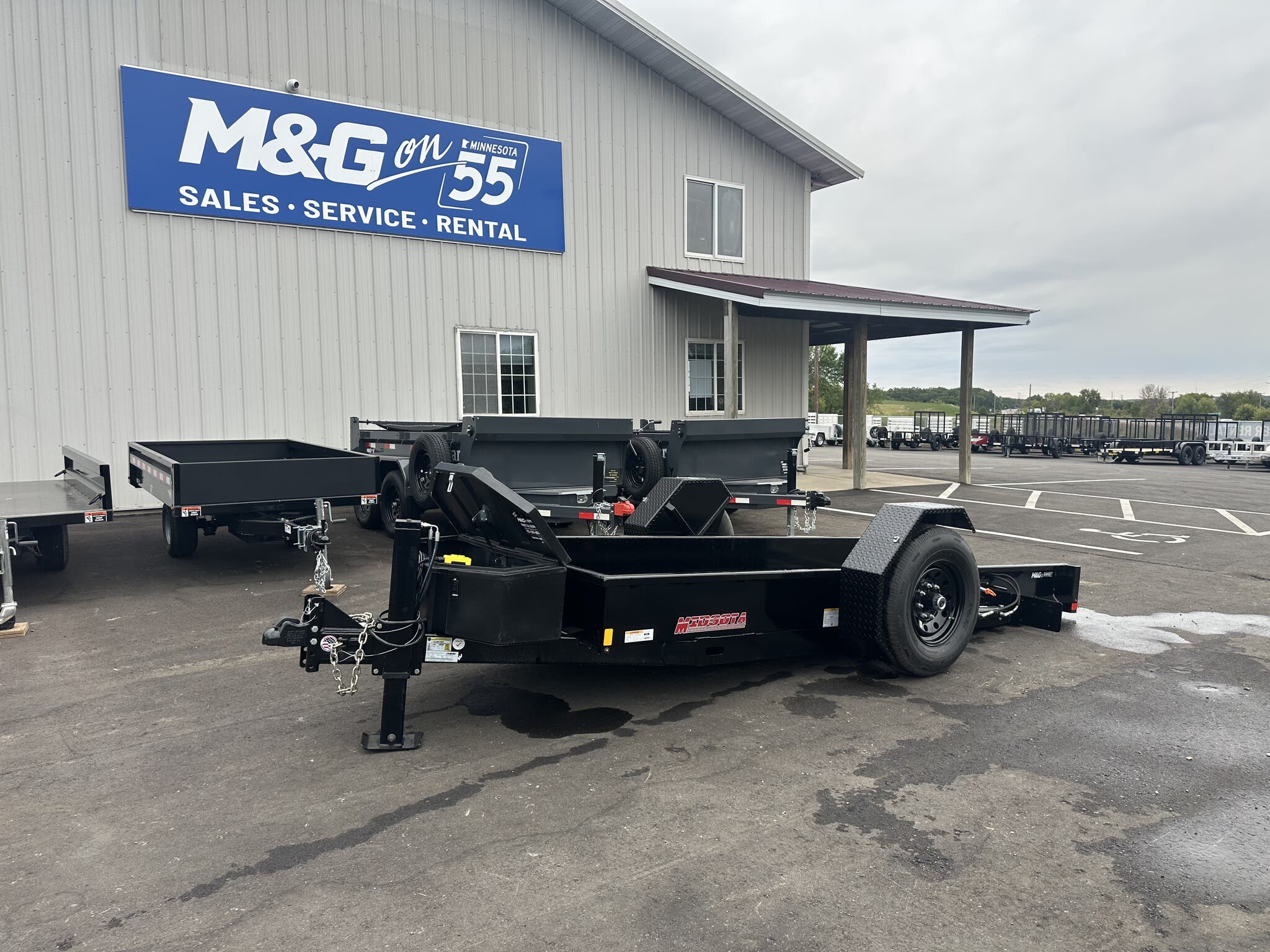 2026 MIDSOTA SL-12 52X12 ROTATING AXLE SCISSOR LIFT TRAILER - BLACK