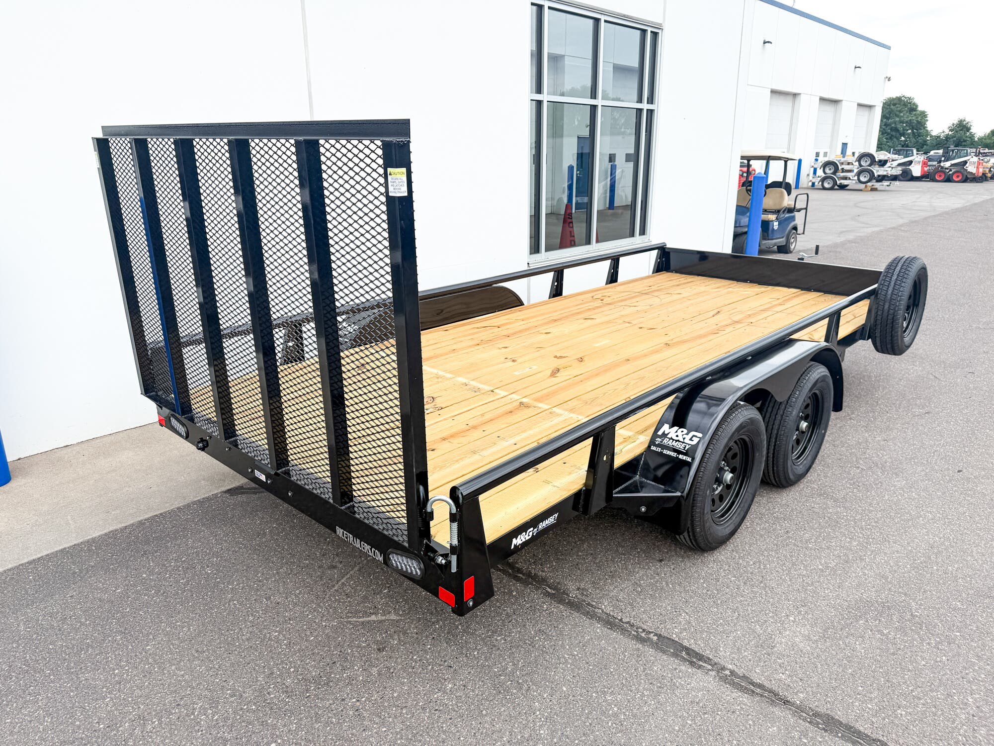 2025 Rice 82X16 7K PIPE TOP UTILITY TRAILER-BLACK